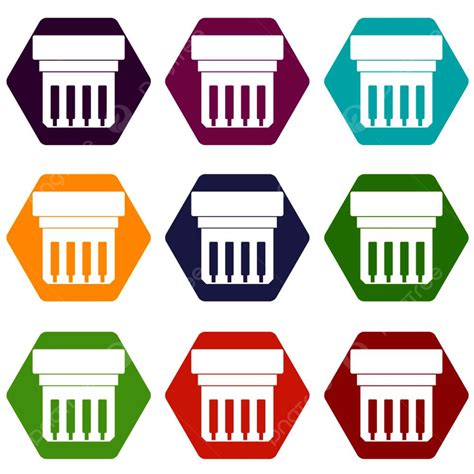 전자 회로 기판 아이콘 흰색 벡터 일러스트 레이 션에 고립 된 많은 색 육면체를 설정 전기 같은 통합 구성 요소 Png 일러스트 및 벡터 에 대한 무료 다운로드