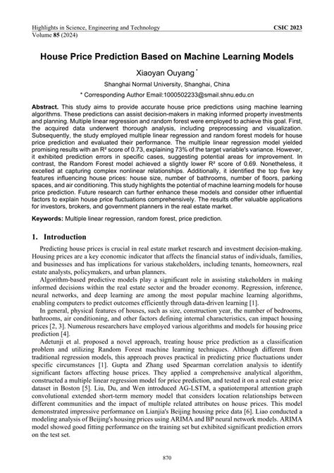 Pdf House Price Prediction Based On Machine Learning Models