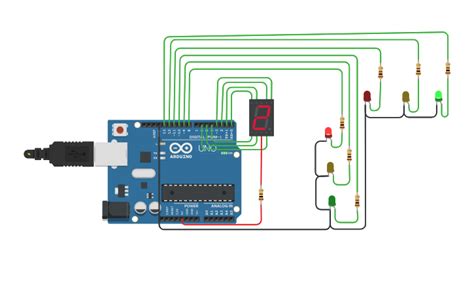 Circuit Design 47 Traffic Light With Timer Tinkercad