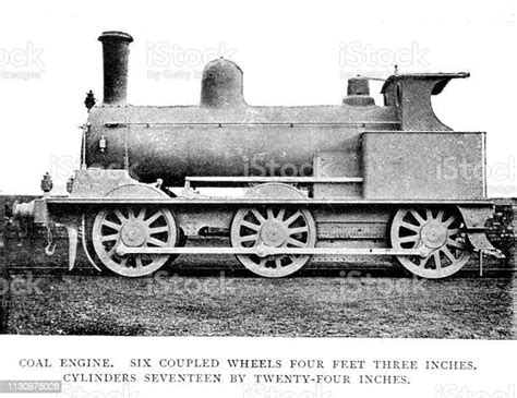 6 개의 연결 된 바퀴 석탄 엔진의 빅토리아 흑인과 백인 조각 런던 Northwest Locomotive Works Crewe