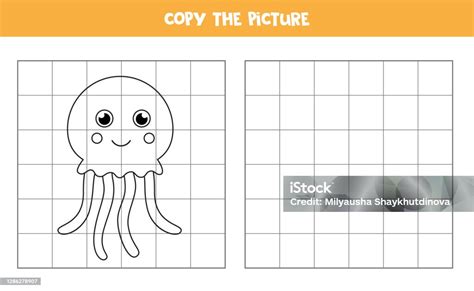 그림을 복사합니다 귀여운 만화 젤리 파리 아이들을위한 논리적 인 게임 모방하기에 대한 스톡 벡터 아트 및 기타 이미지 모방하기 바다 회화 Istock