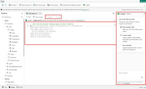announcing the public preview of copilot for data warehouse in