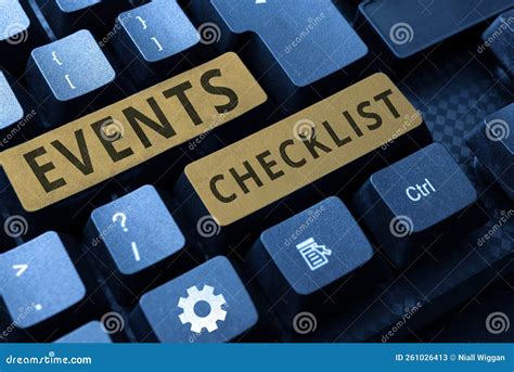 Sign Displaying Events Checklist Business Approach Invaluable Tool For Successfully Managing