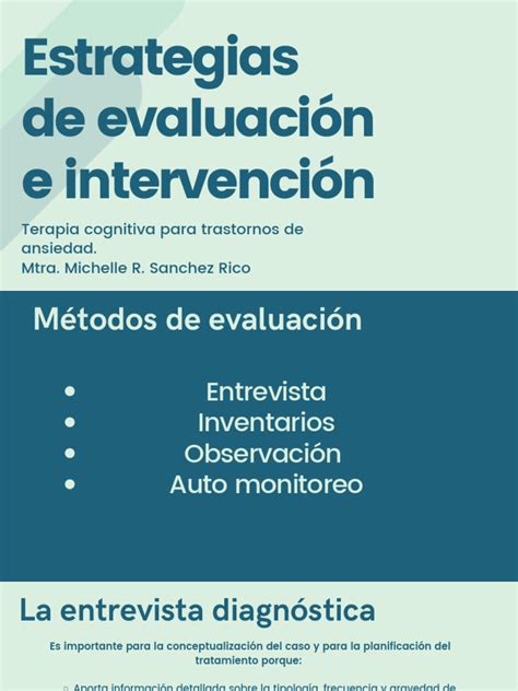 Estrategias De Evaluacion Pdf Ansiedad Terapia Cognitiva