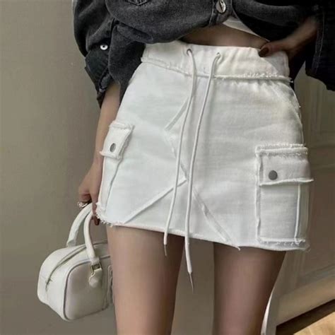 메이뮤즈 인기재진행🎀당일출고보장🚛 무미 카고 포켓 빈티지 트레이닝 미니 스커트