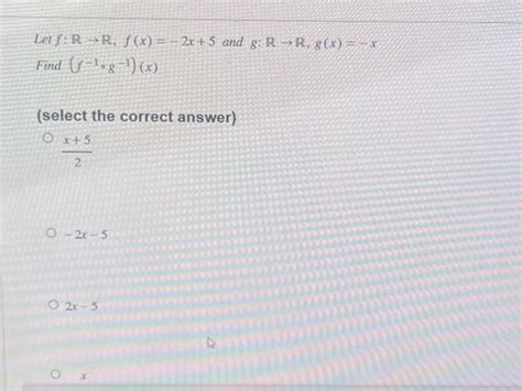 Solved Let Fr→rfx−2x5 And Gr→rgx−x Find