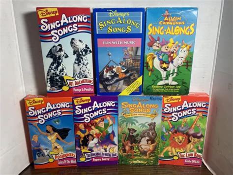 DISNEY S SING ALONG Songs VHS Tapes Lot Of 7 40 01 PicClick AU