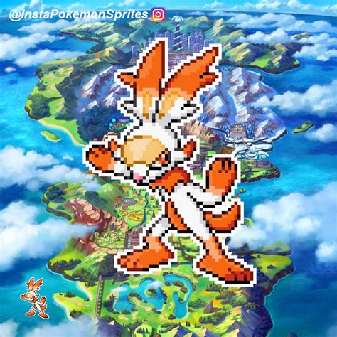 Scorbunny Evolution Sprite By Robbaflob On Deviantart