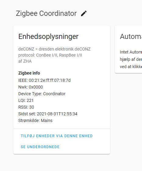 zha coordinator migration cc2531 to conbee ii zigbee home assistant