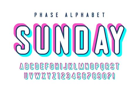 글리치 디스플레이 알파벳 디자인 서체 문자 및 숫자 타이포그래피 프리미엄 벡터