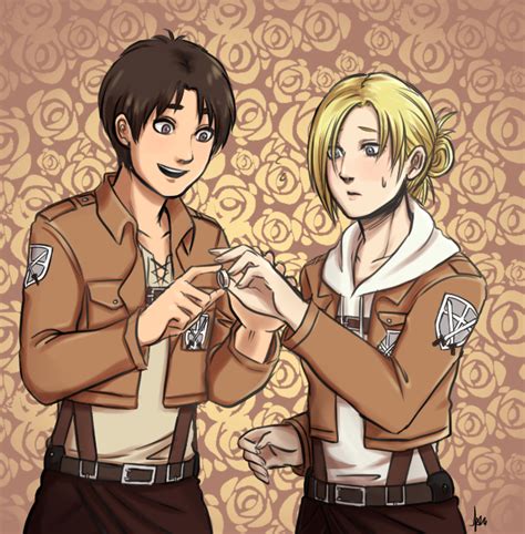 Commission Eren X Annie By Amaranth Pink On Deviantart