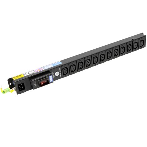 12 Way 10A IEC C13 Sockets C20 Inlet Circuit Breaker Surge Protected PDU Olson Direct