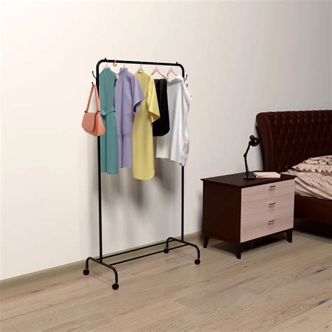 Вешалка напольная с колесиками для одежды 87 фото
