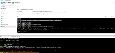 Spring Boot Apps In Azure Cannot View Logs Of Running App Stack Overflow