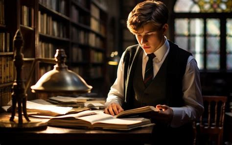 Premium Ai Image Studious Teen Scene