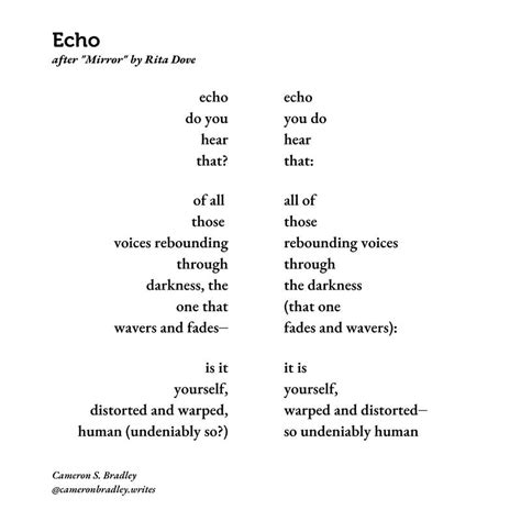How To Write A Mirror Poem By Cameron S Bradley