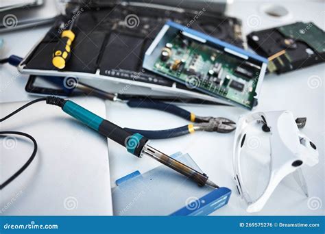 Tools Computer Hardware And Equipment In The Office For Tech Repairs Maintenance Or Upgrade