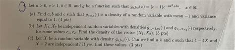 Solved Let A0c1b∈r And G Be A Function Such That