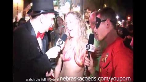 Goofy Guys Interviewing Naked Girls On The Streets Of Key West Fantasy Fest Tnaflix Com