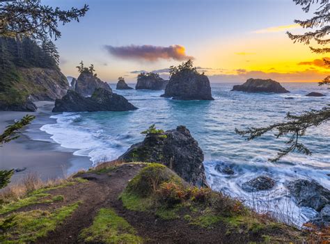 Secret Beach Sunset Southern Oregon Coast Samuel H Boardman Scenic