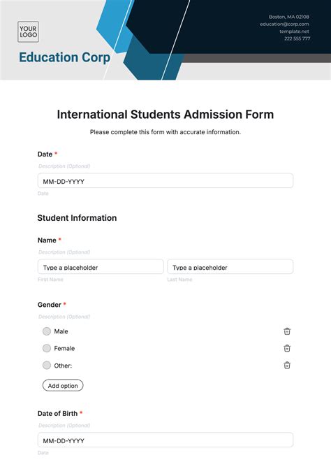 Free Admission Form Templates To Edit Online
