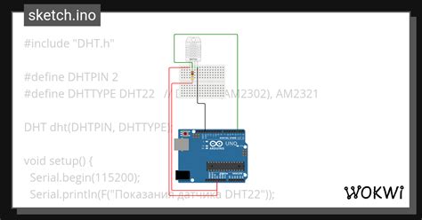 Лабораторная работа Датчик температуры и влажности Задание 1 Wokwi