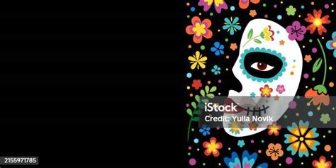 히스패닉 유산의 달 배경 벡터 웹 배너 포스터 소셜 미디어 네트워크용 카드 히스패닉 유산의 달 꽃 패턴과 검은 배경에