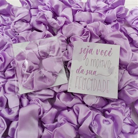 Brinde Cliente Scrunchie Xuxinha De Cetim Cartão Elo7