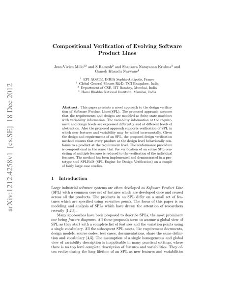 Pdf Compositional Verification Of Evolving Software Product Lines