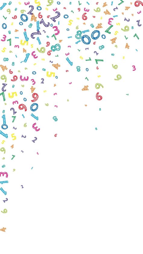 Premium Photo Falling Colorful Messy Numbers Math Study Concept With