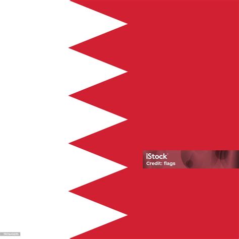바레인 국기입니다 플래그 아이콘입니다 표준 색상 사각형 깃발입니다 사각형 아이콘입니다 컴퓨터 일러스트레이션 디지털 일러스트레이션 벡터 일러스트 레이 션입니다 0명에 대한