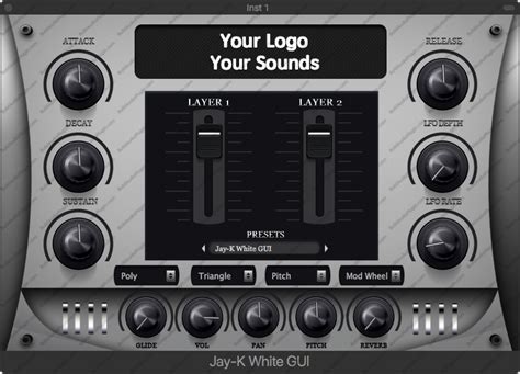 Standard Jay K Keyboard GUI Sound Plugin Designer VST GUI Plugin Designer