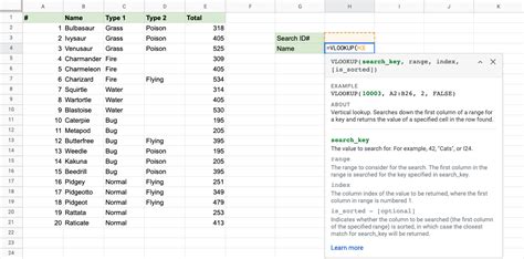 Google Sheets VLOOKUP Function