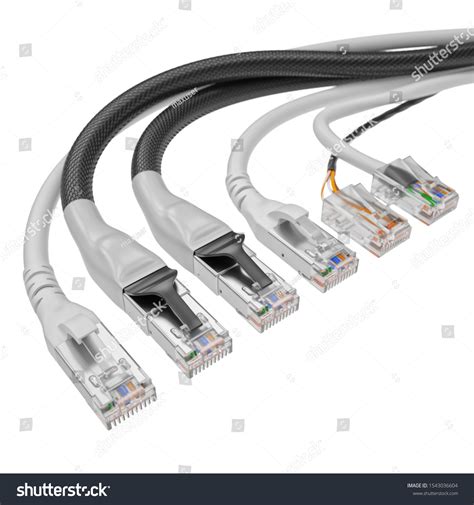 Different Lan Cable Types Categories 3d Stock Illustration 1543036604