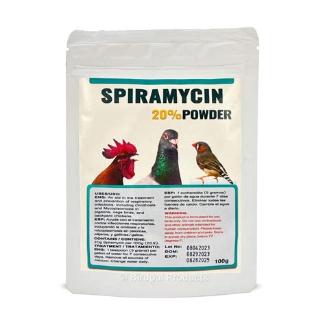Spiramycin 20 Powder For Cage Birds Pigeons And Backyard Chickens
