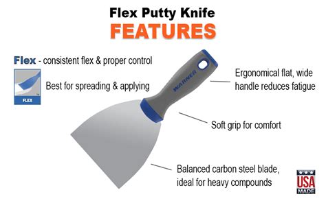 Warner ProGrip Flex Putty Knife Stainless Steel With Hammer Cap Amazon Com