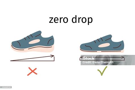 맨발 신발의 장점 신발 밑창의 제로 드롭 신발 사업을위한 벡터 일러스트레이션 일반 및 미니멀리스트 신발과의 배열 얇고 유연한 밑창의 장점 0에 대한 스톡 벡터 아트 및 기타