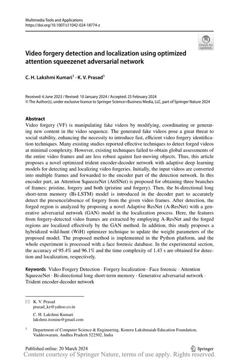 Video Forgery Detection And Localization Using Optimized Attention Squeezenet Adversarial Network