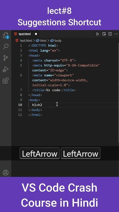 Vs Code Full Course Vs Code Tips And Tricks Lect 8 Shorts Vscode