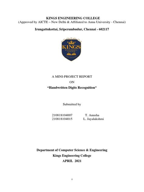 Handwritten Digits Recognition Pdf Optical Character Recognition Artificial Neural Network