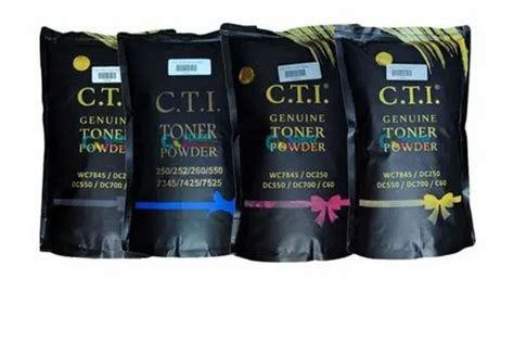 Cti Compatible Cmyk Toner For Xerox Wc7845 Dc250 Dc550 Dc700 C60 4 X 350gm Pouch At ₹ 5500