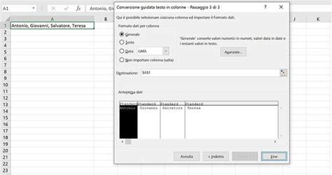 come dividere una cella in excel salvatore aranzulla