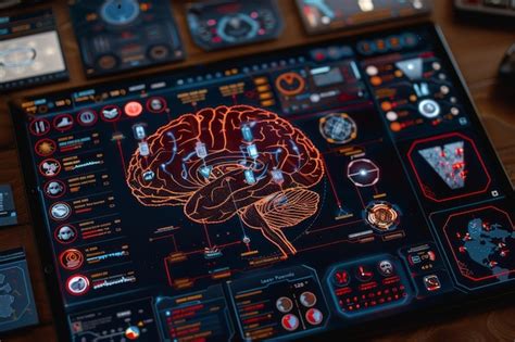 Detailed Digital Interface Showing Brain Analytics Symbolizing