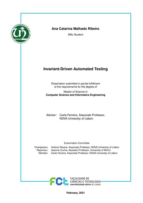 Pdf Invariant Driven Automated Testing