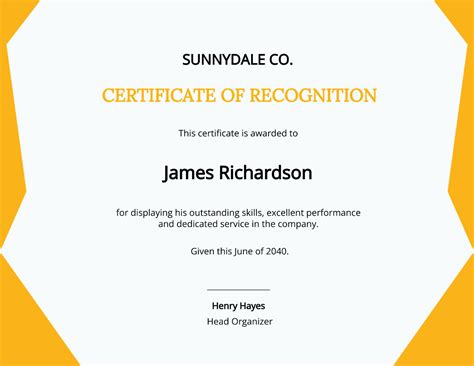 Free Years Of Service Recognition Certificate Template To Edit Online