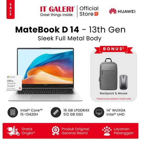 Jual Free Ohsmousebackpack Huawei Matebook D14 Intel Core I5