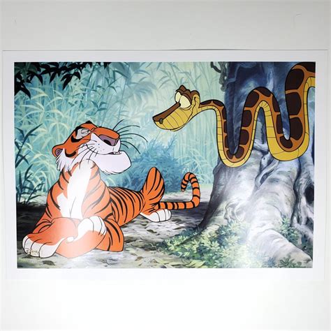 The Jungle Book Lithograph Shere Khan Kaa Authentic Disney Store