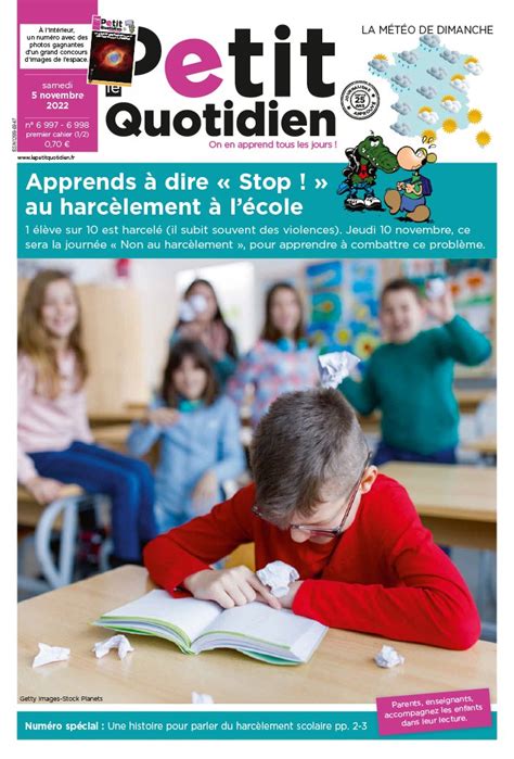 Le Petit Quotidien N°6997 Du 05 Novembre 2022 à Télécharger Sur Ipad