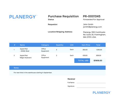 Free Purchase Requisition Form Templates Clickup