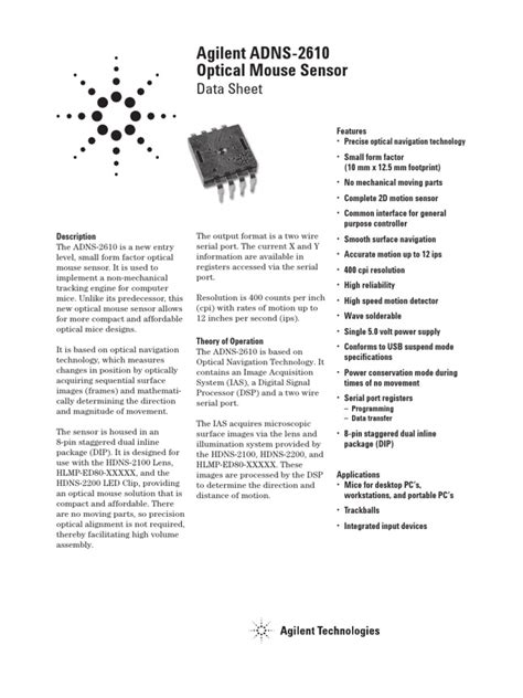 mouse sensor pdf camera lens printed circuit board